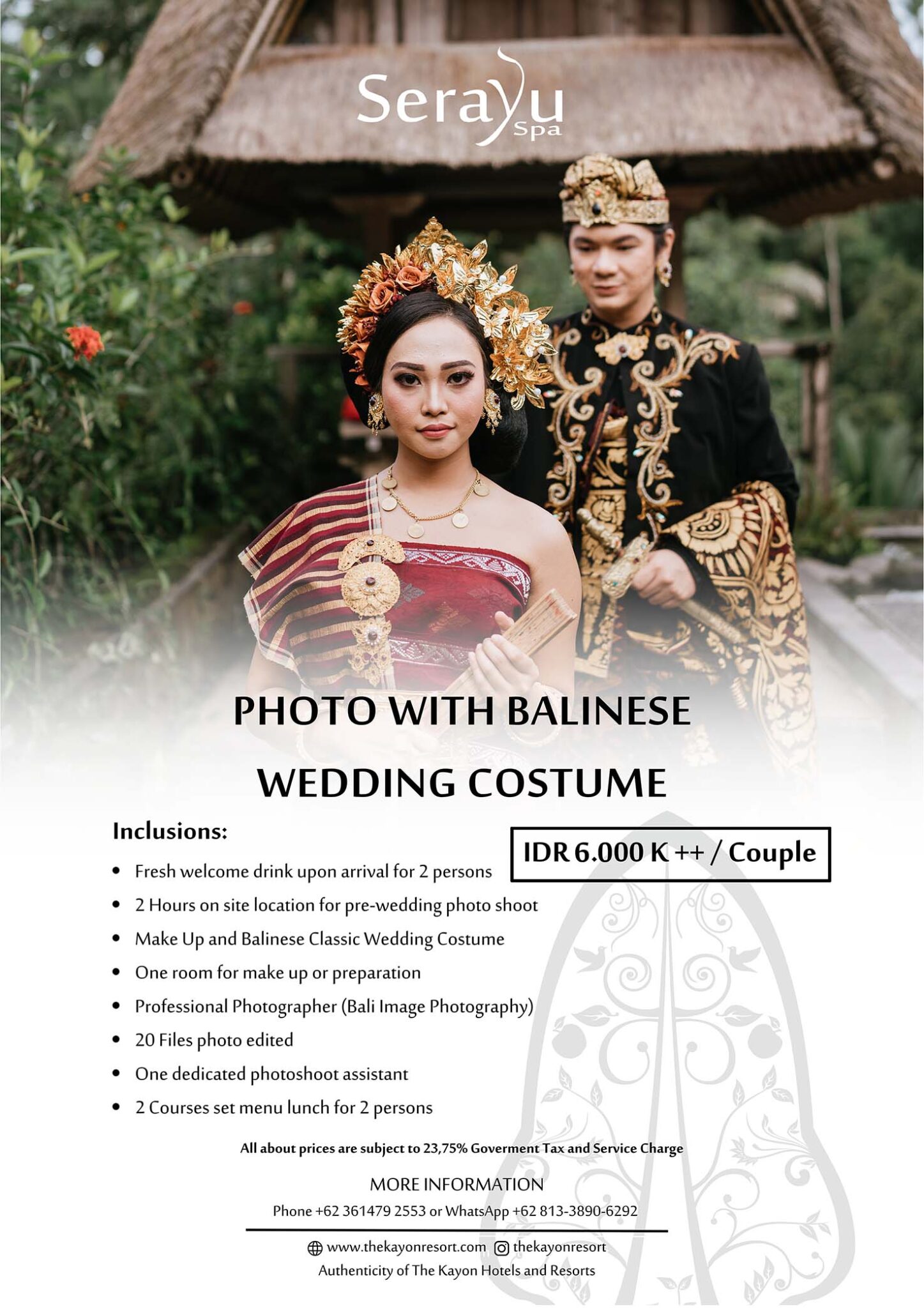 Serayu Spa Menu - The Kayon Resort Ubud - Truly Ubud Resort